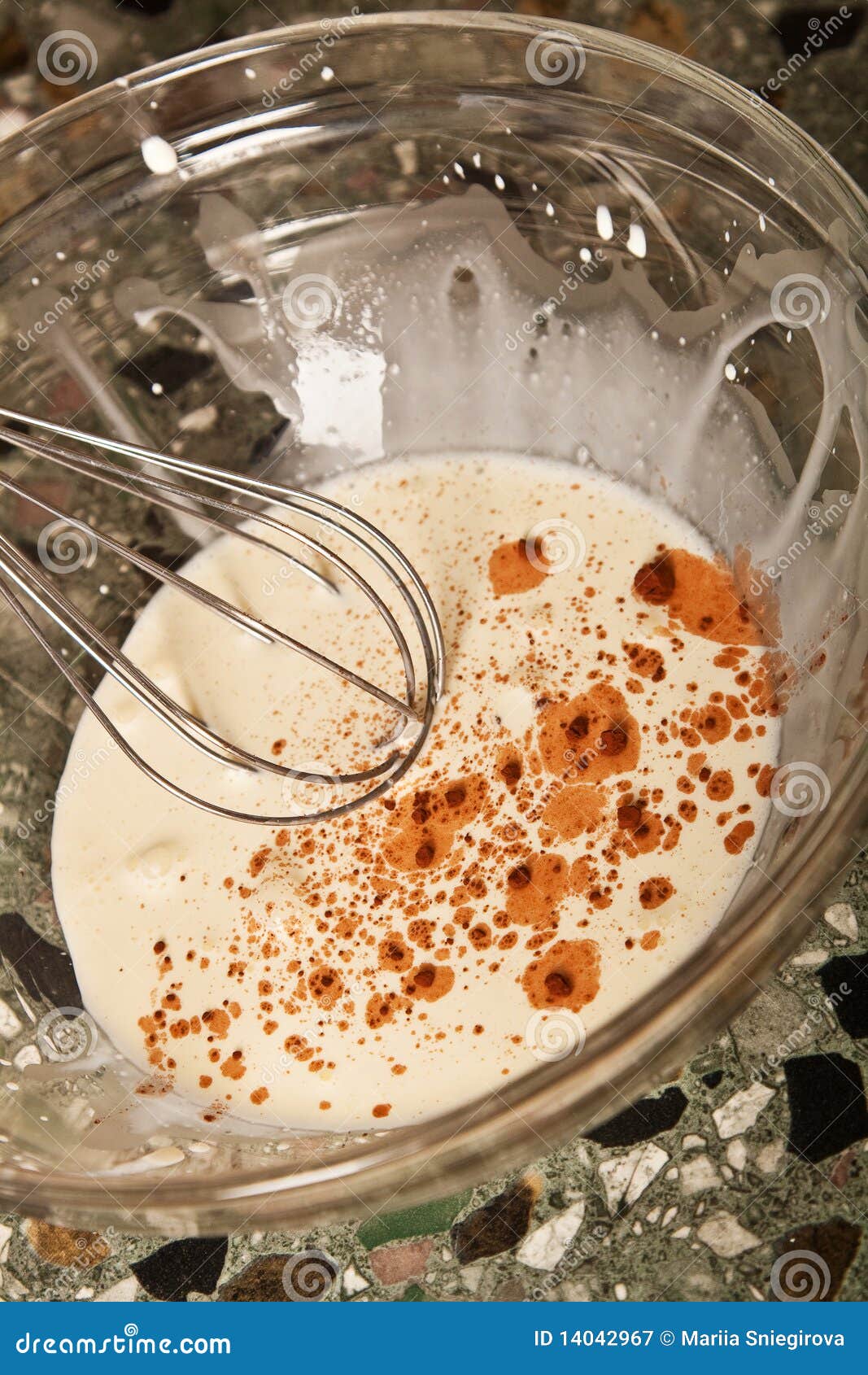 Whipping Cream, Whisk in a Glass Dish Stock Image - Image of delicacy ...