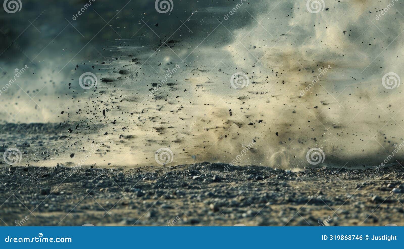 Whipping Winds Stirring Up Debris and Dust Stock Photo - Image of ...