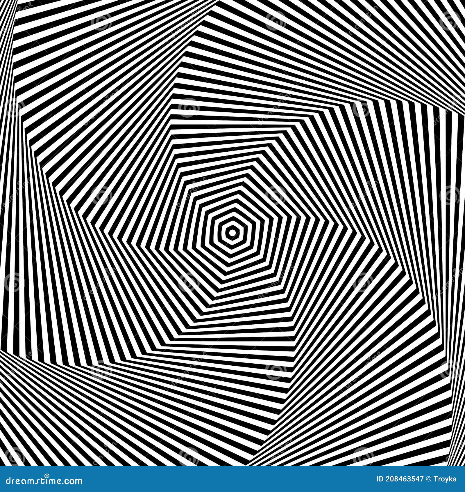 Whirl Rotation Movement Illusion. Abstract Op Art Design Stock Vector ...