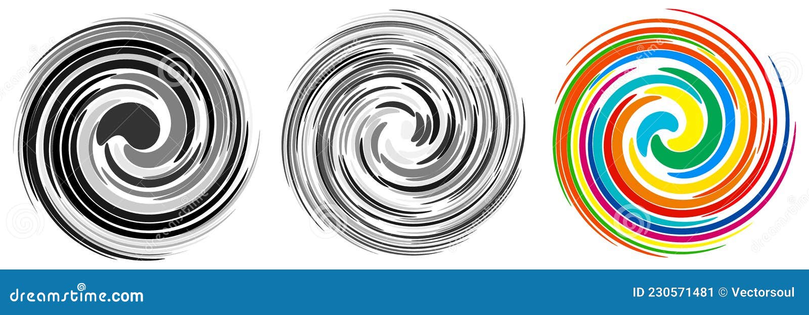 Whirl, Swirl, Twirl Spiral Set. Rotation Effect Lines Stock Vector ... Whirl, Swirl, Twirl Spiral Set. Rotation Effect Lines Stock Vector ...