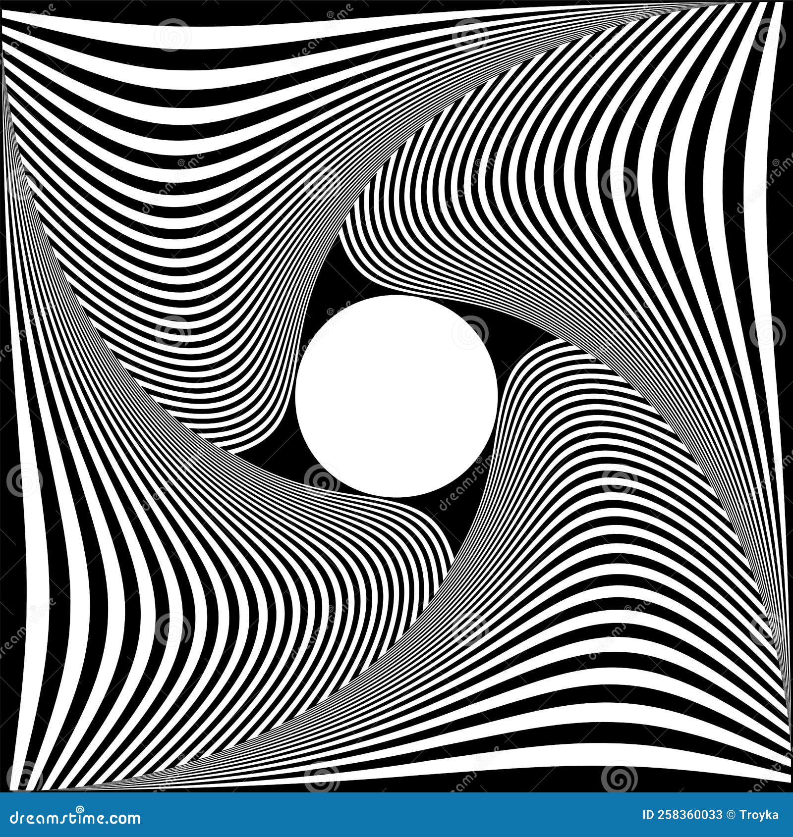 Whirl Twisting Rotation Movement Illusion. Lines Texture Vector ...