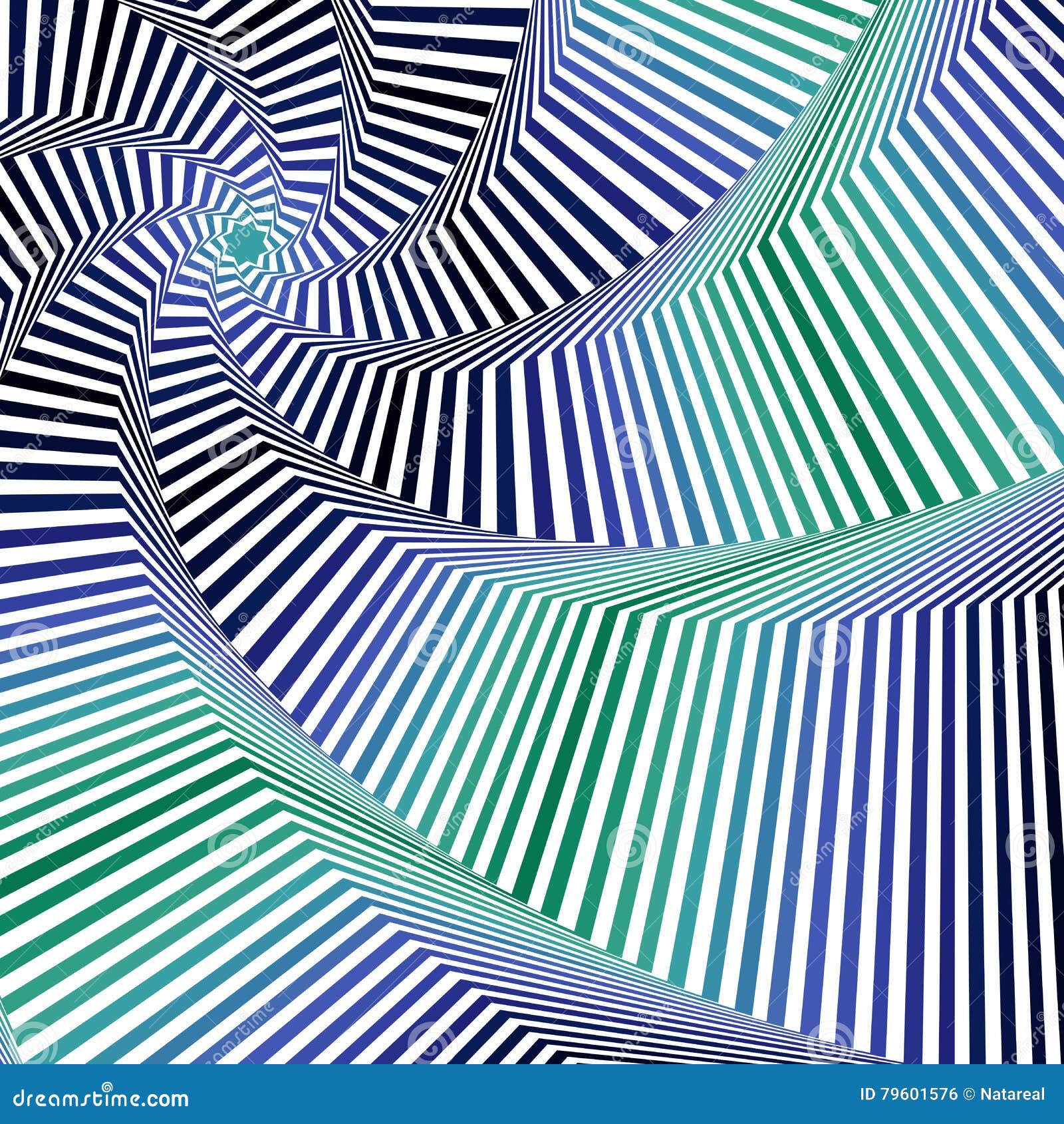 Octogan Shape Blue Green Fade