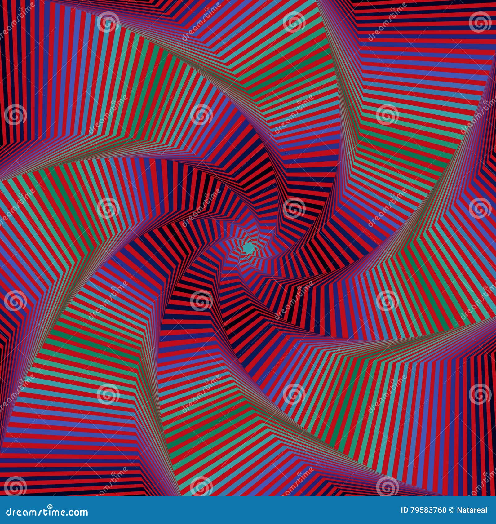 Whirling Red, Blue and Green Octagonal Star Forms Stock Vector ...