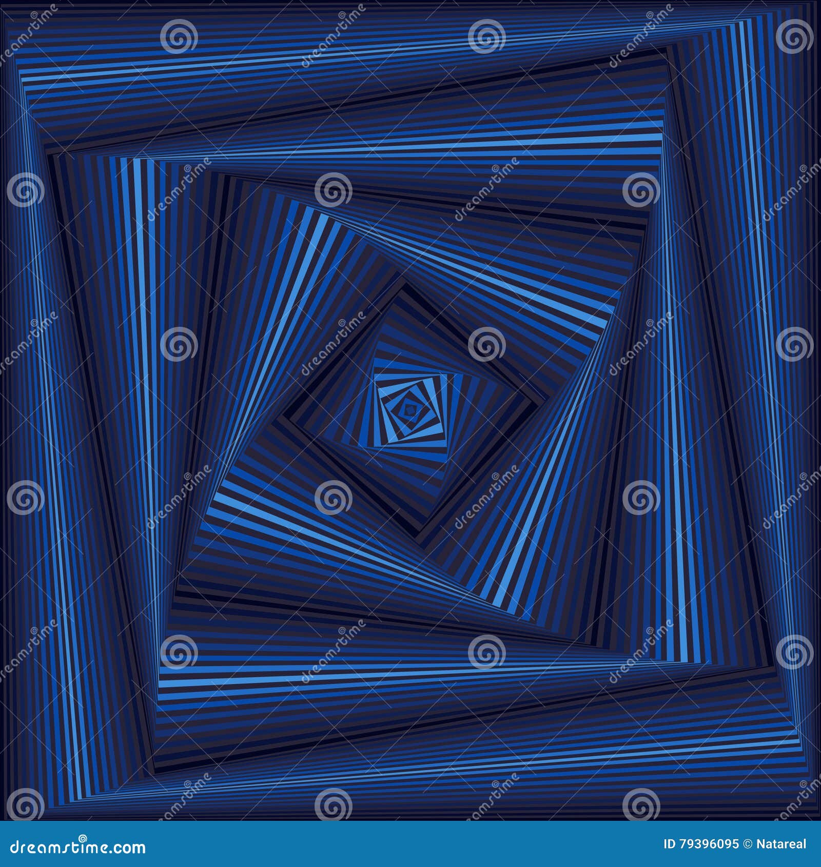 Whirling Sequence with Blue Square Forms Stock Vector - Illustration of ...