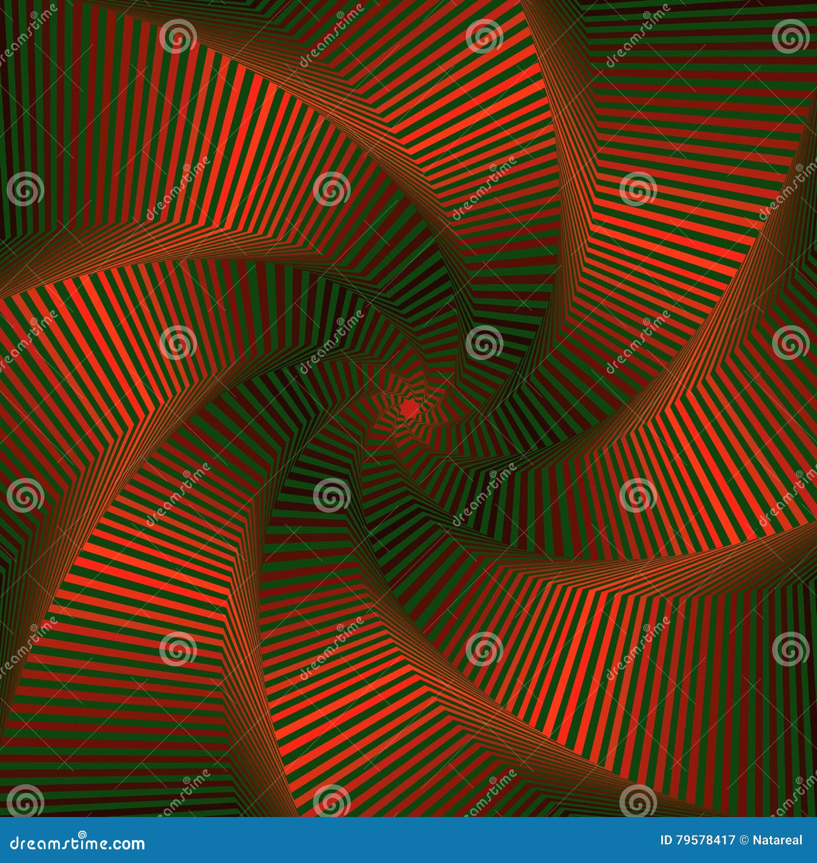 Whirling Sequence with Red and Green Octagonal Star Forms Stock Vector ...