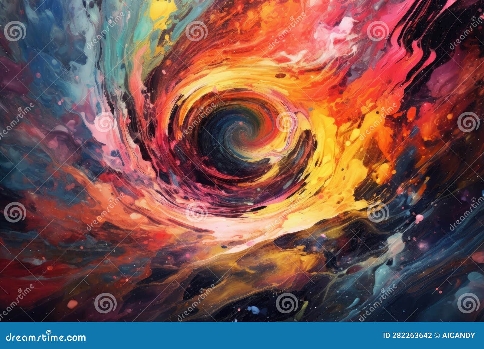Whirlpool of Abstract Colors and Textures on a Vivid Background ...