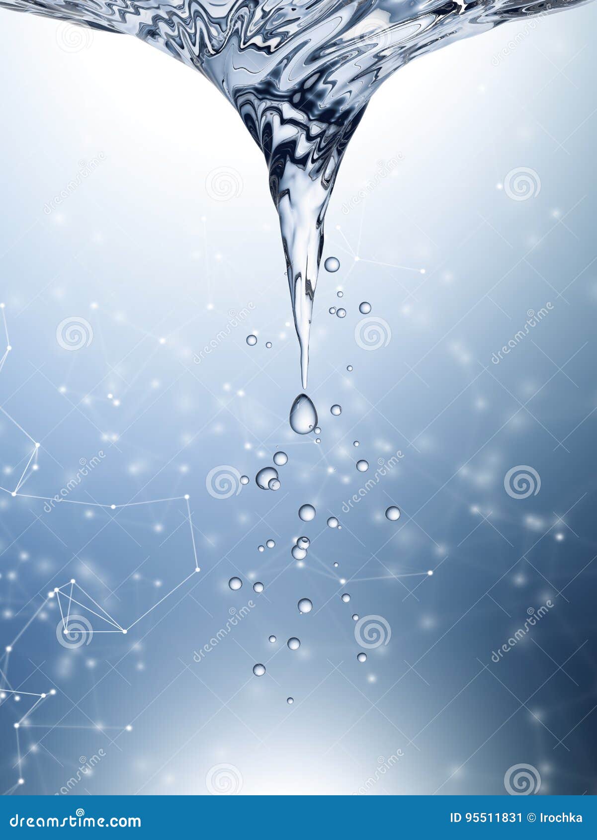 Whirlpool in blue water stock illustration. Illustration of background ...