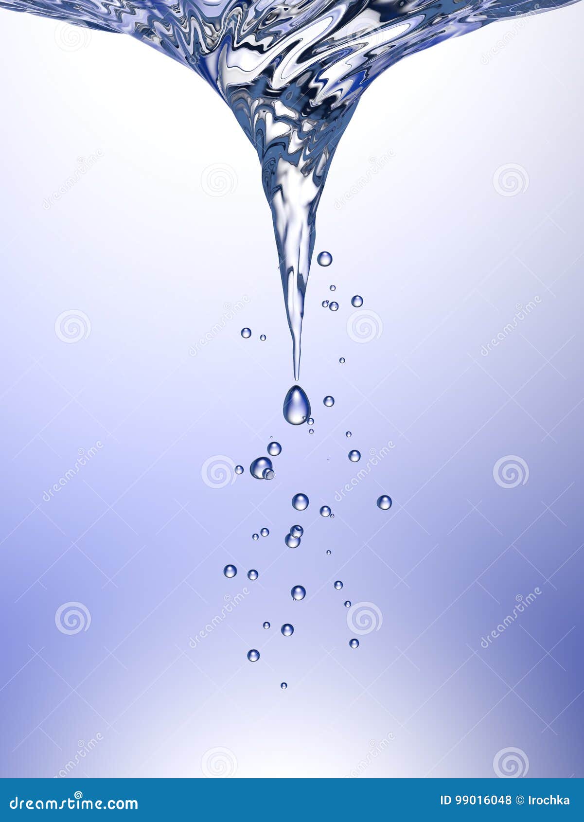 Whirlpool in blue water stock illustration. Illustration of liquid ...