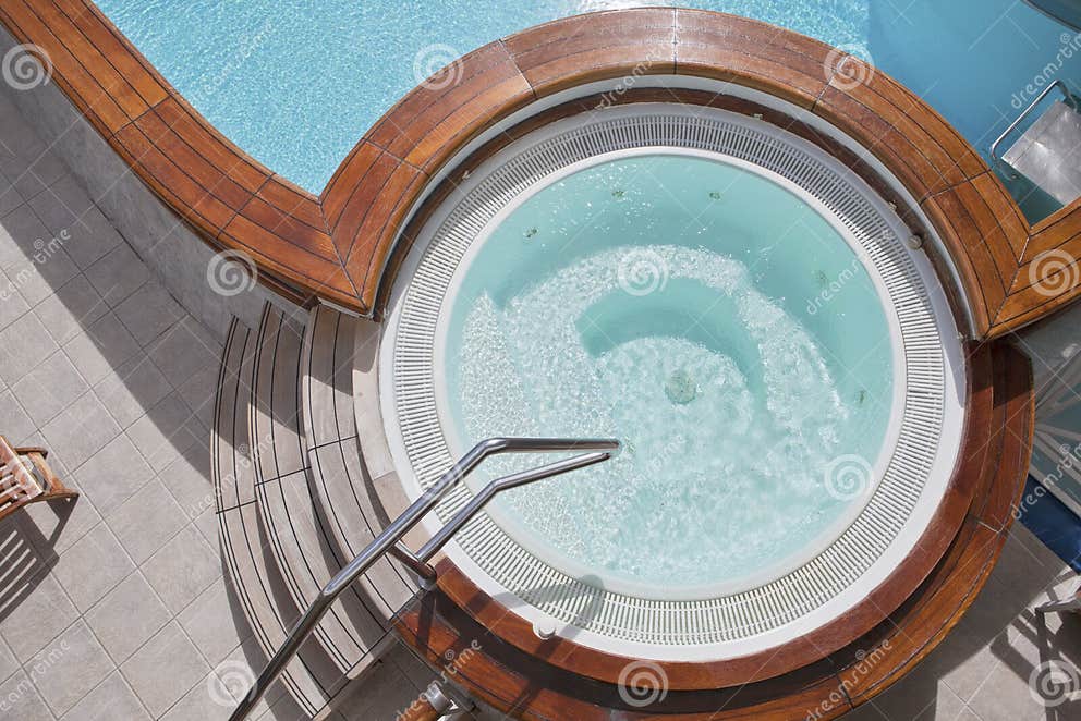 Whirlpool on the Deck of a Cruise Ship Stock Photo - Image of ...