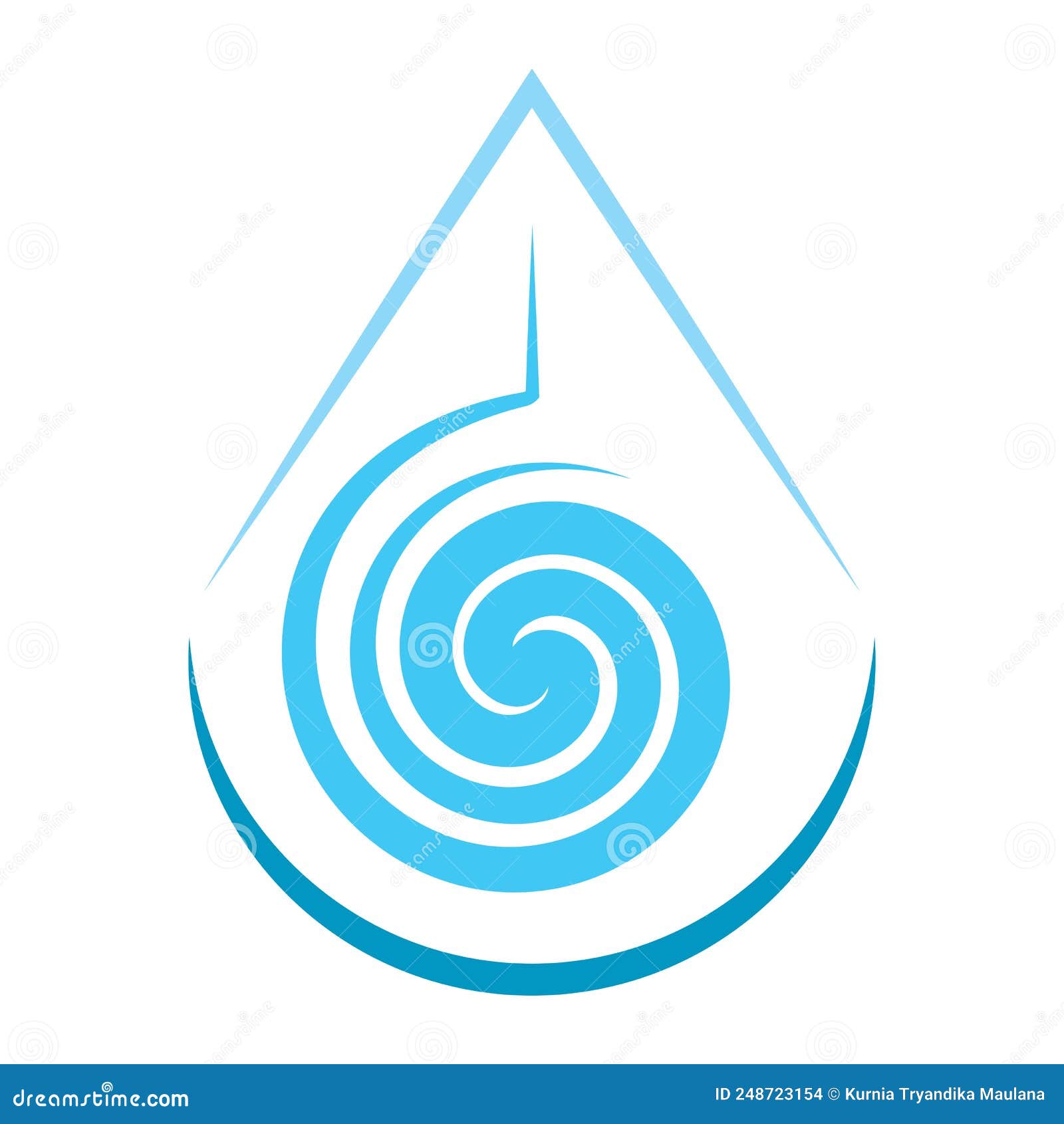 Whirlpool Drop Vector Illustration Icon Stock Vector - Illustration of ...