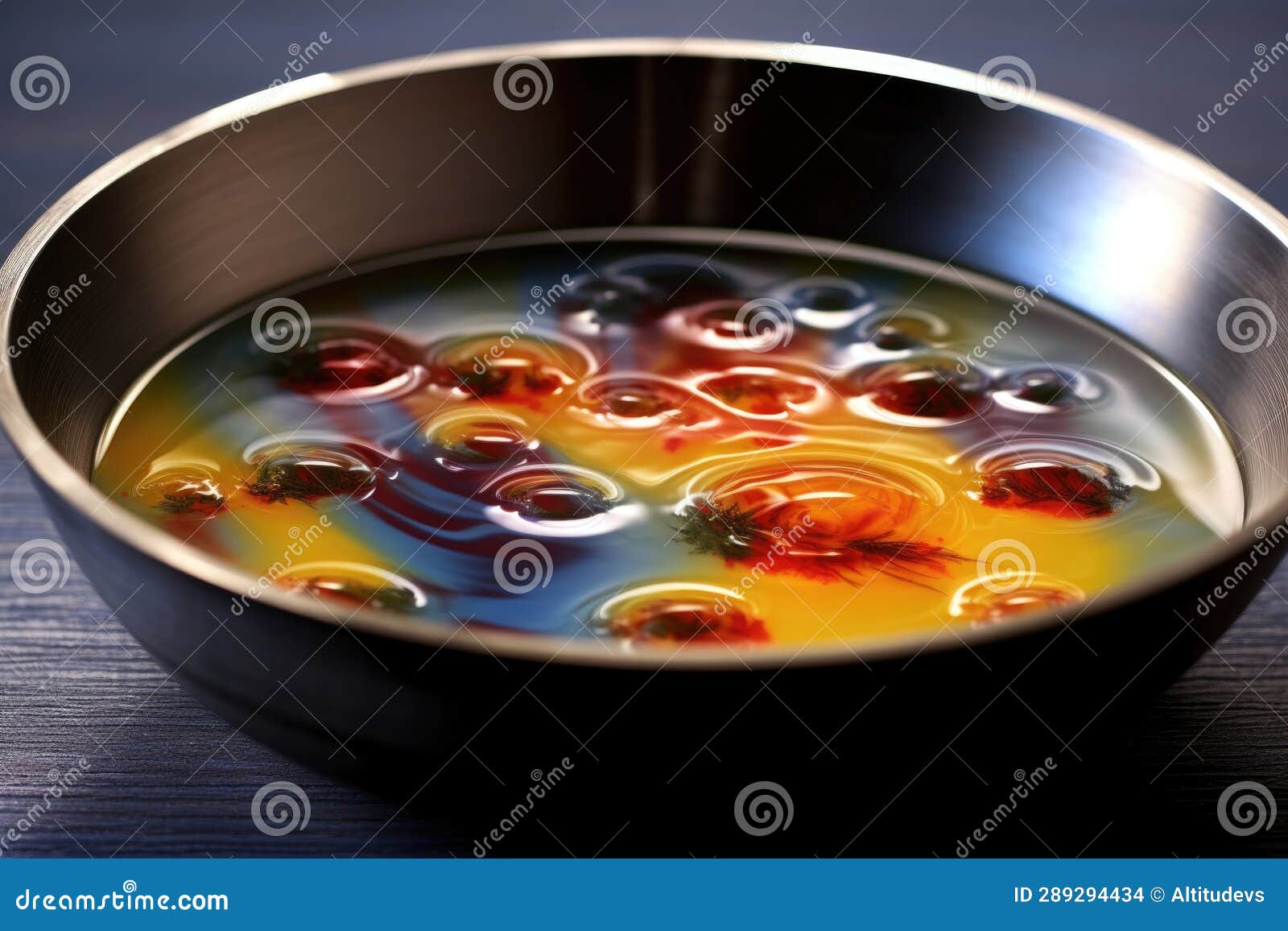 Whirlpool Effect in Clear Broth Soup from Stirring Stock Photo - Image ...