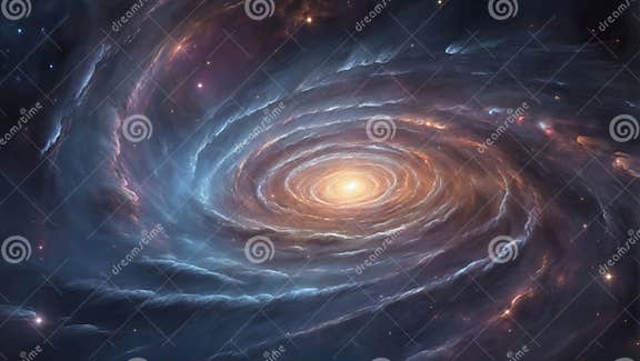 Whirlpool Nebula. Stars in Deep Space Stock Illustration - Illustration ...