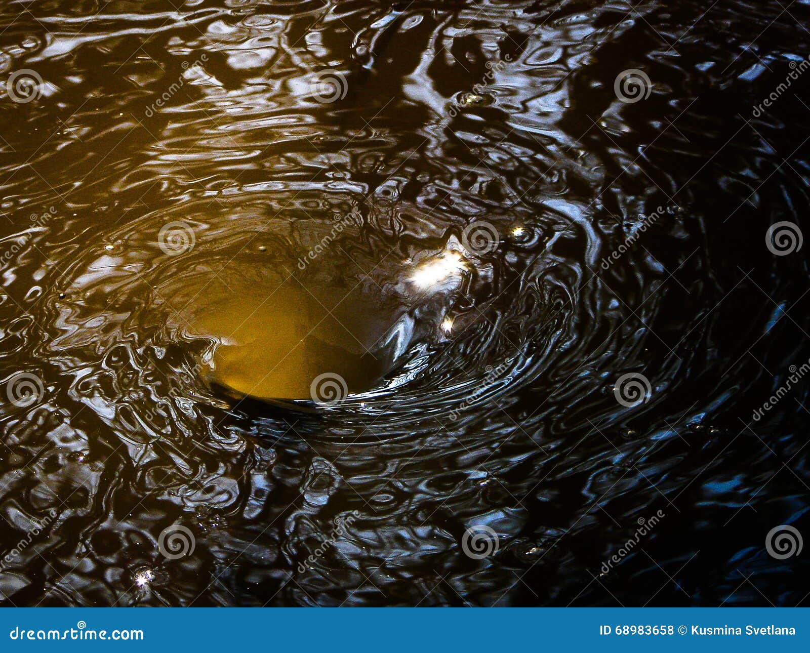 The Whirlpool in the River in the Spring. Stock Photo - Image of ...