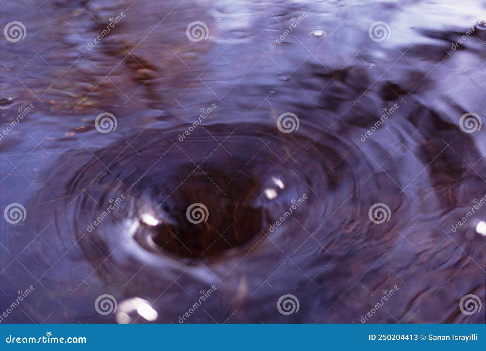 Whirlpool or Vortex Created by Water Draining Down a Pipe or Plug Hole ...