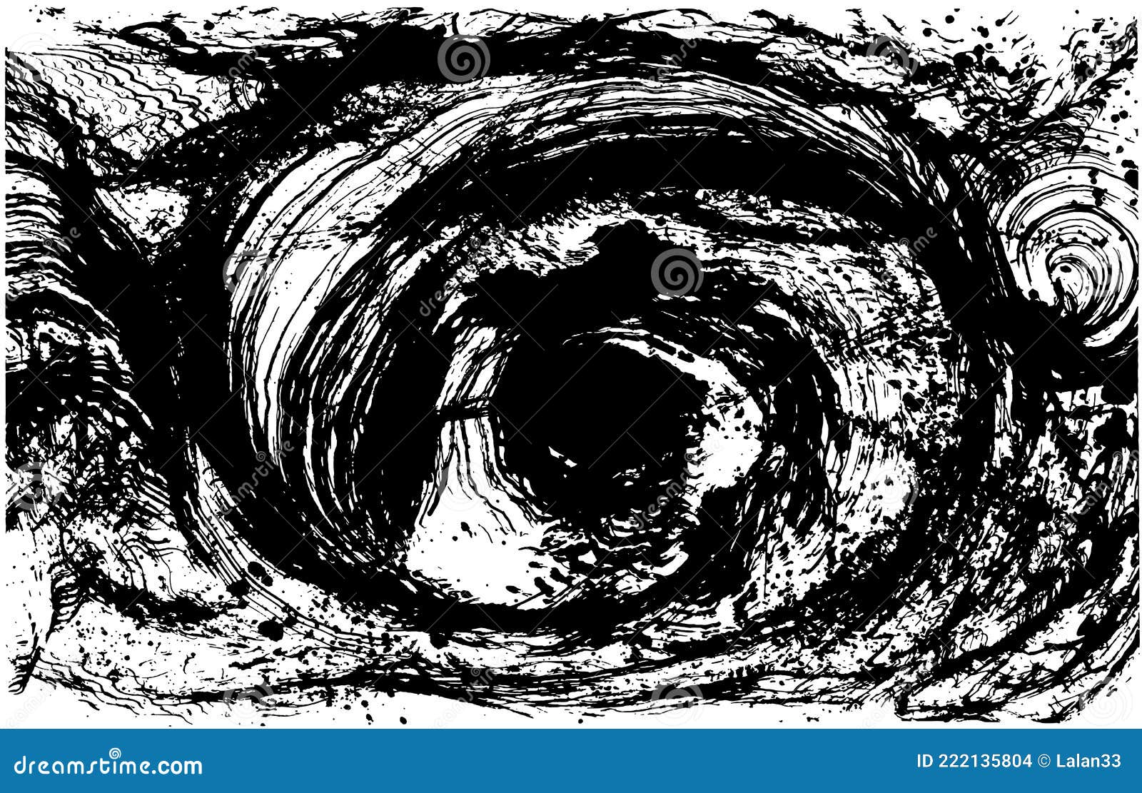 Whirlpool. Wave Splash. Brush Stroke Wave. Stock Vector - Illustration ...
