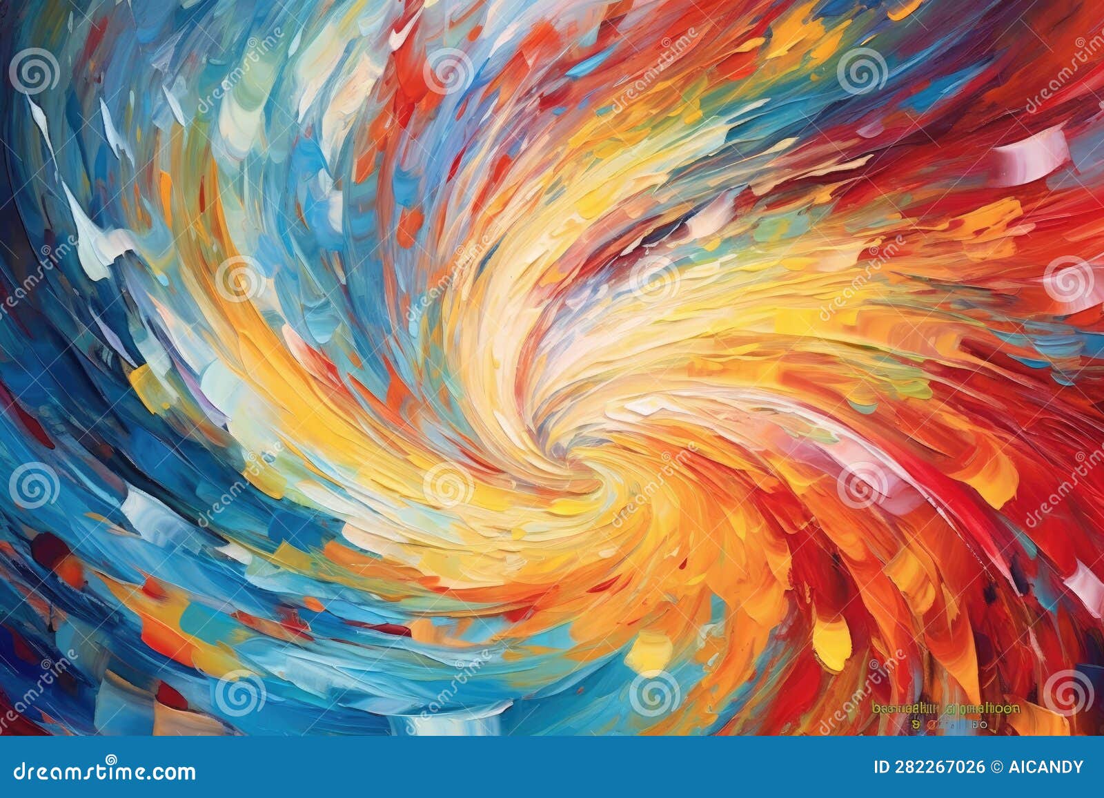 Whirlwind of Abstract Colors Swirling and Colliding, Forming a ...