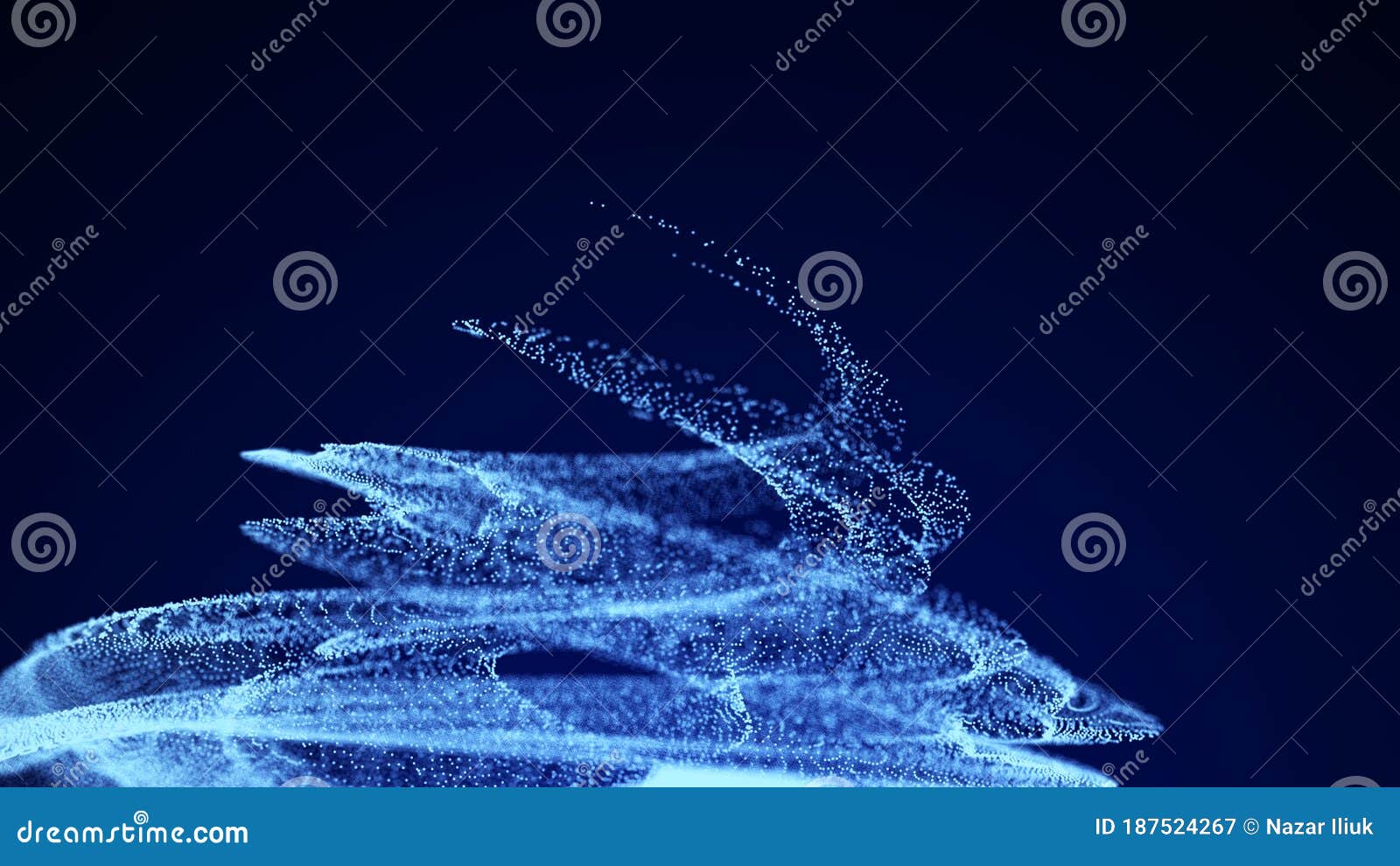 Whirlwind of Dust Particles. Abstract Primitives. 3d Rendering Stock ...