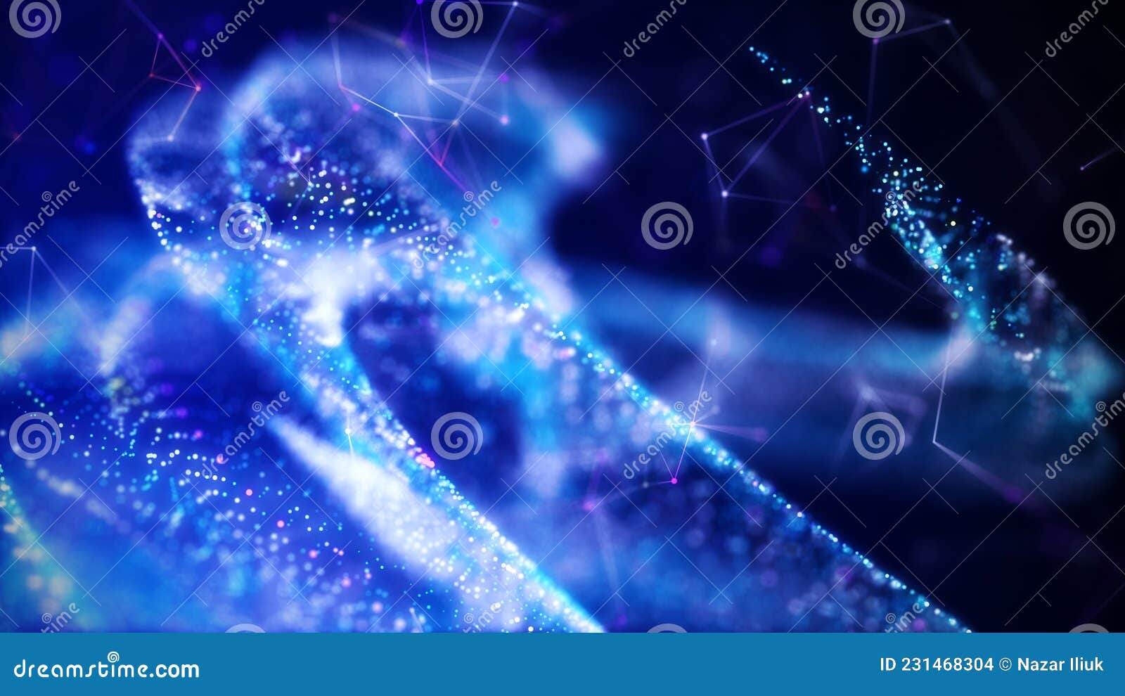 Whirlwind of Dust Particles. Abstract Primitives. 3d Rendering Stock ...