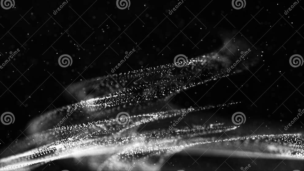 Whirlwind of Dust Particles. Abstract Primitives. 3d Rendering Stock ...