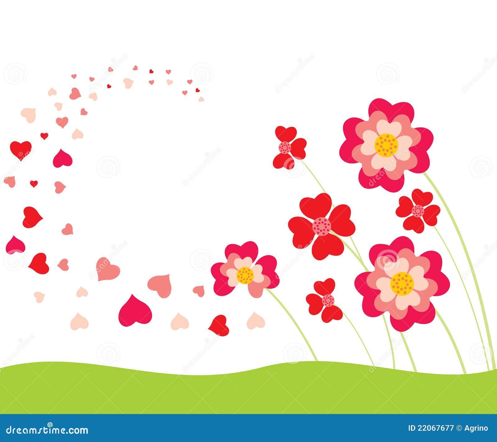 Whirlwind of hearts stock vector. Illustration of cute - 22067677