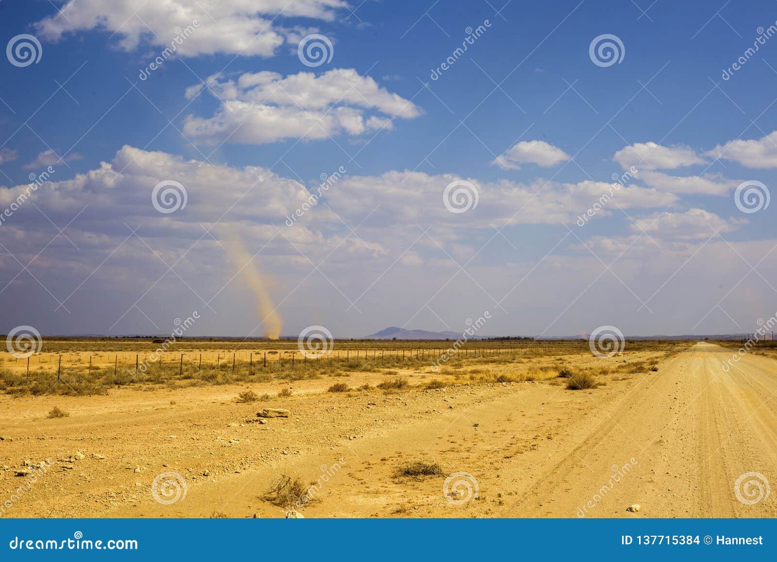 Whirlwind Kick Up Dust on the Plain Stock Photo - Image of panoramic ...