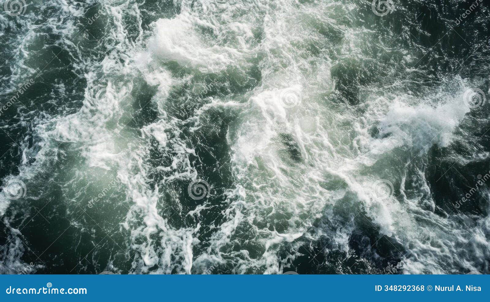 Whirlwind of Ocean Foam, a Dramatic Close-Up Stock Illustration ...