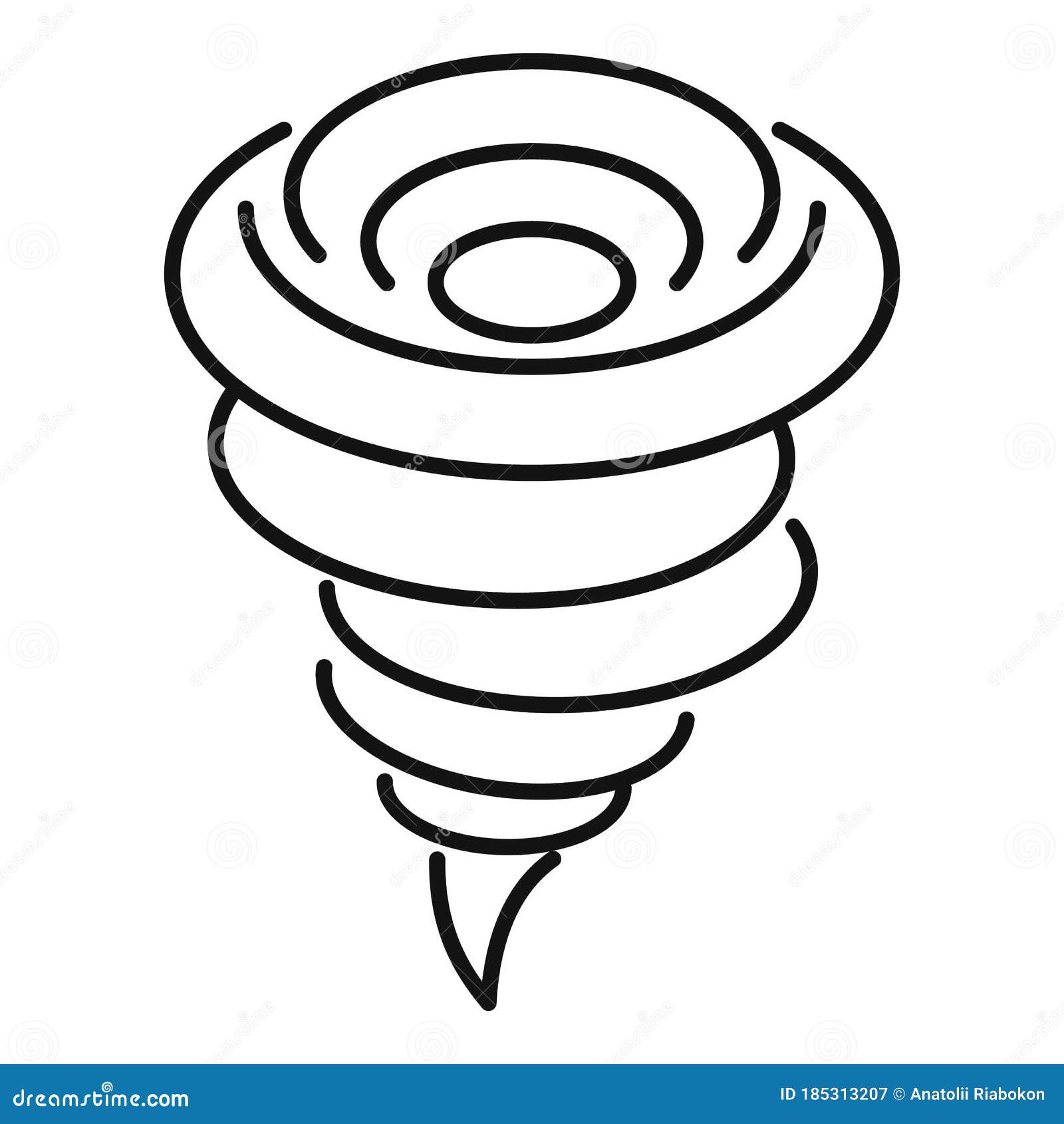 Whirlwind Tornado Weather Simple Vector Line Icon, Symbol, Pictogram ...