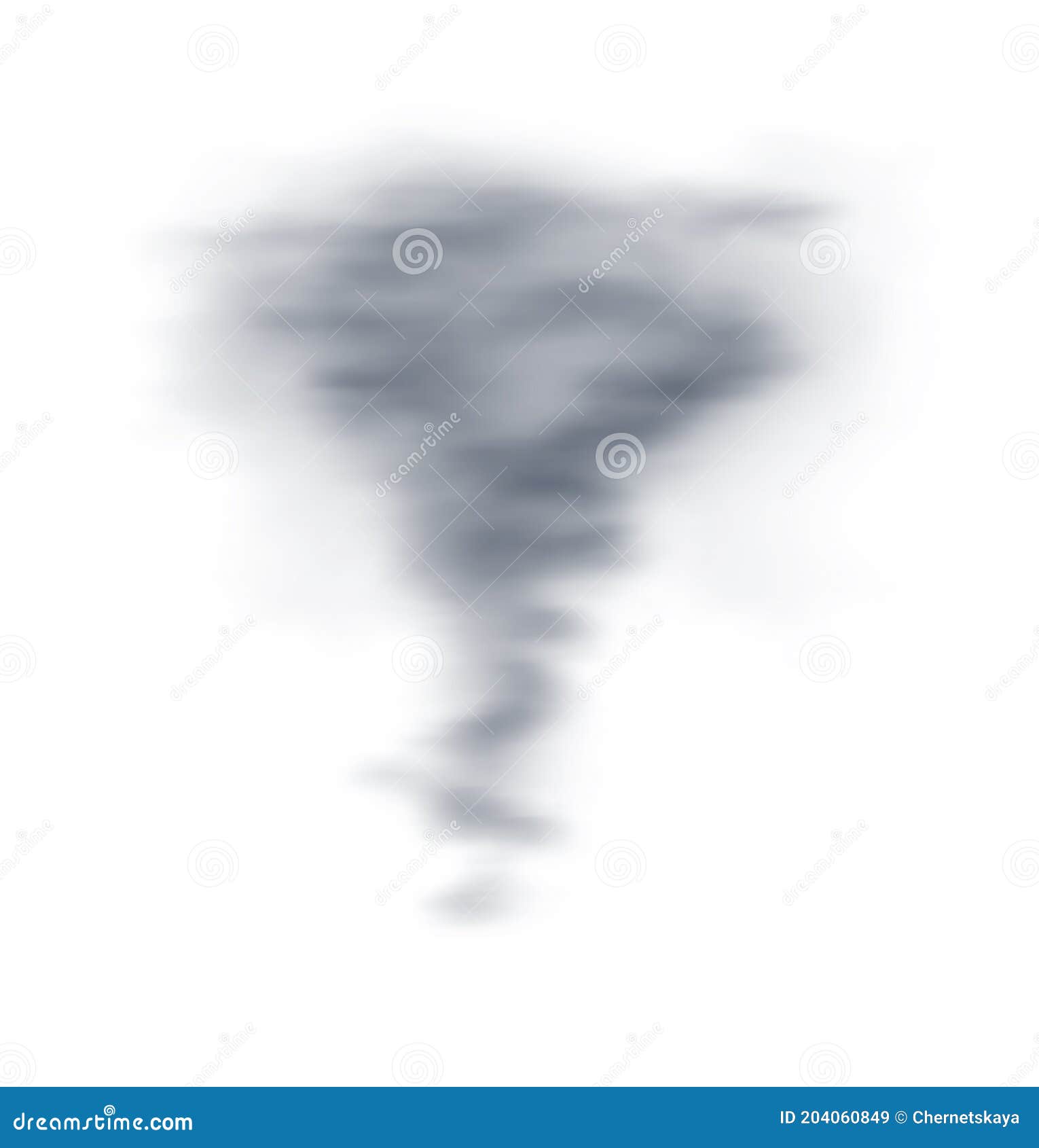 Whirlwind on White Background, Illustration. Weather Phenomenon Stock ...