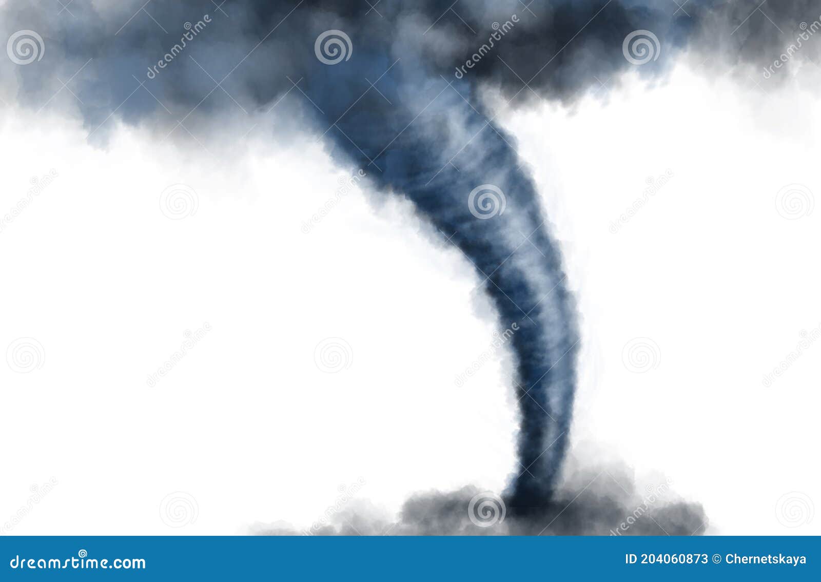 Whirlwind on White Background, Illustration. Weather Phenomenon Stock ...