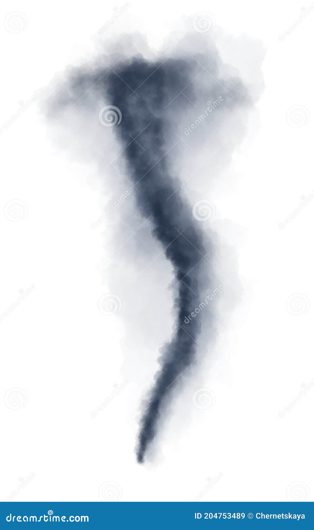 Whirlwind on White Background, Illustration. Weather Phenomenon Stock ...