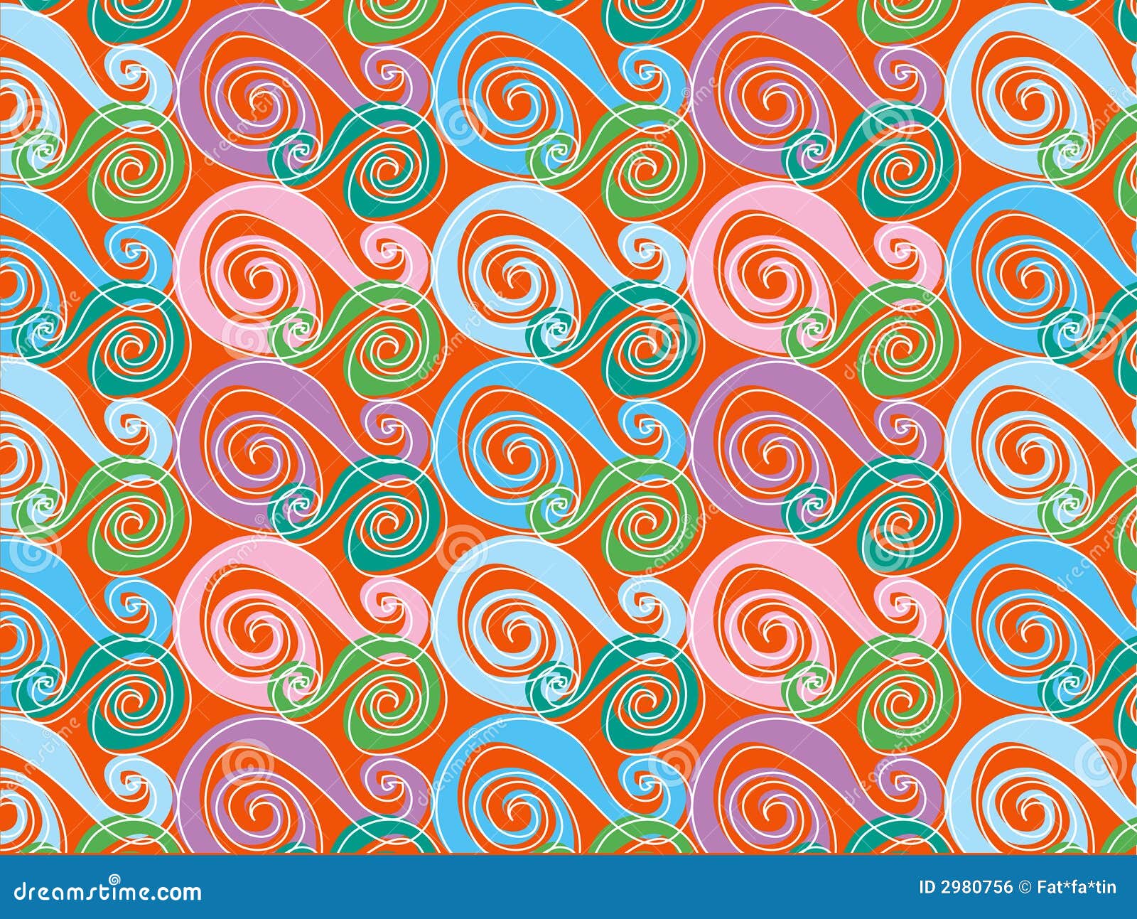 Whirly Color De Rosa Retro Y Azul Ilustración del Vector - Ilustración ...