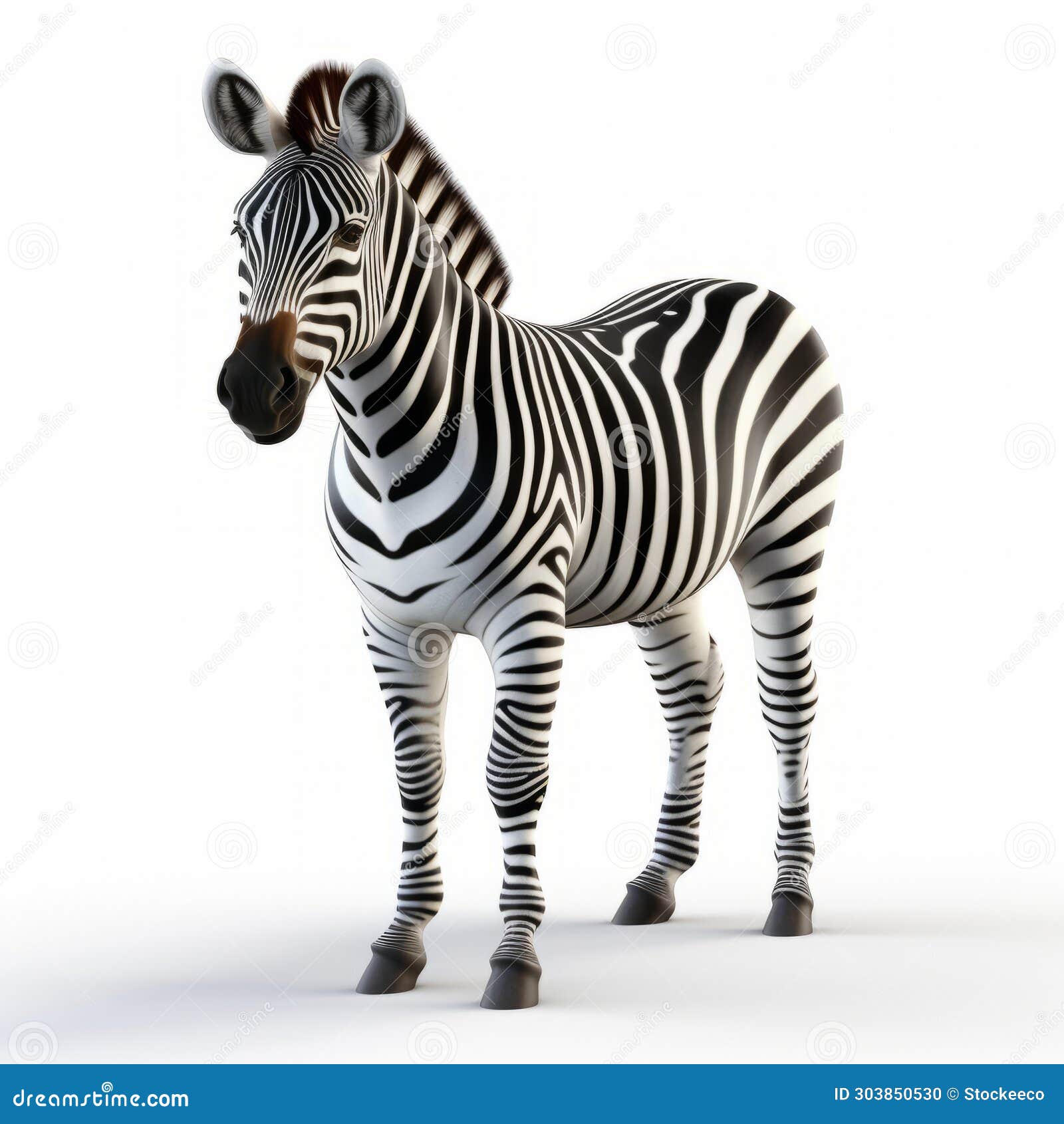 Whirly Zebra: Creative Commons 3d Render With High-key Lighting Stock ...