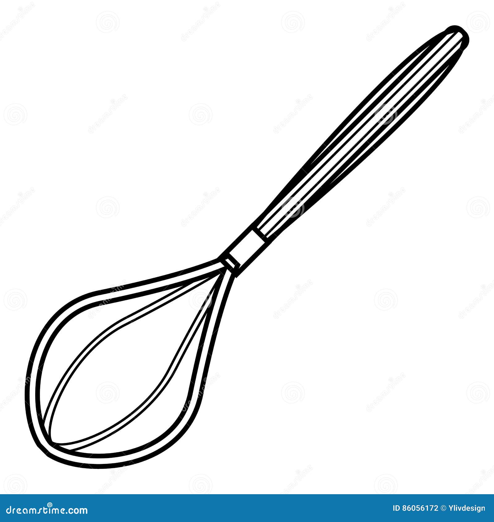 Whisk icon, outline style stock vector. Illustration of meal - 86056172