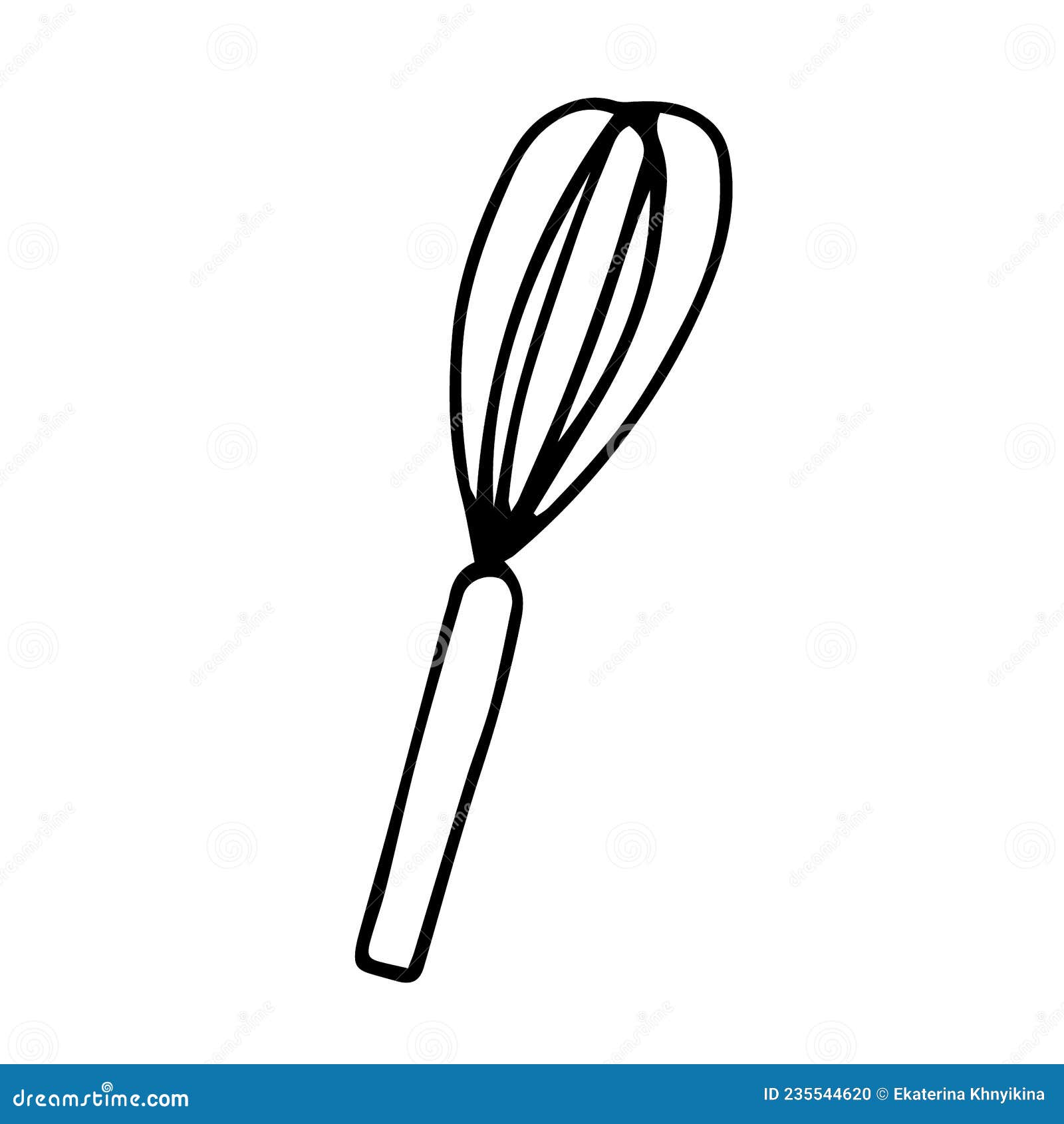 Whisk Vector Illustration, Hand Drawing Doodle Stock Vector ...