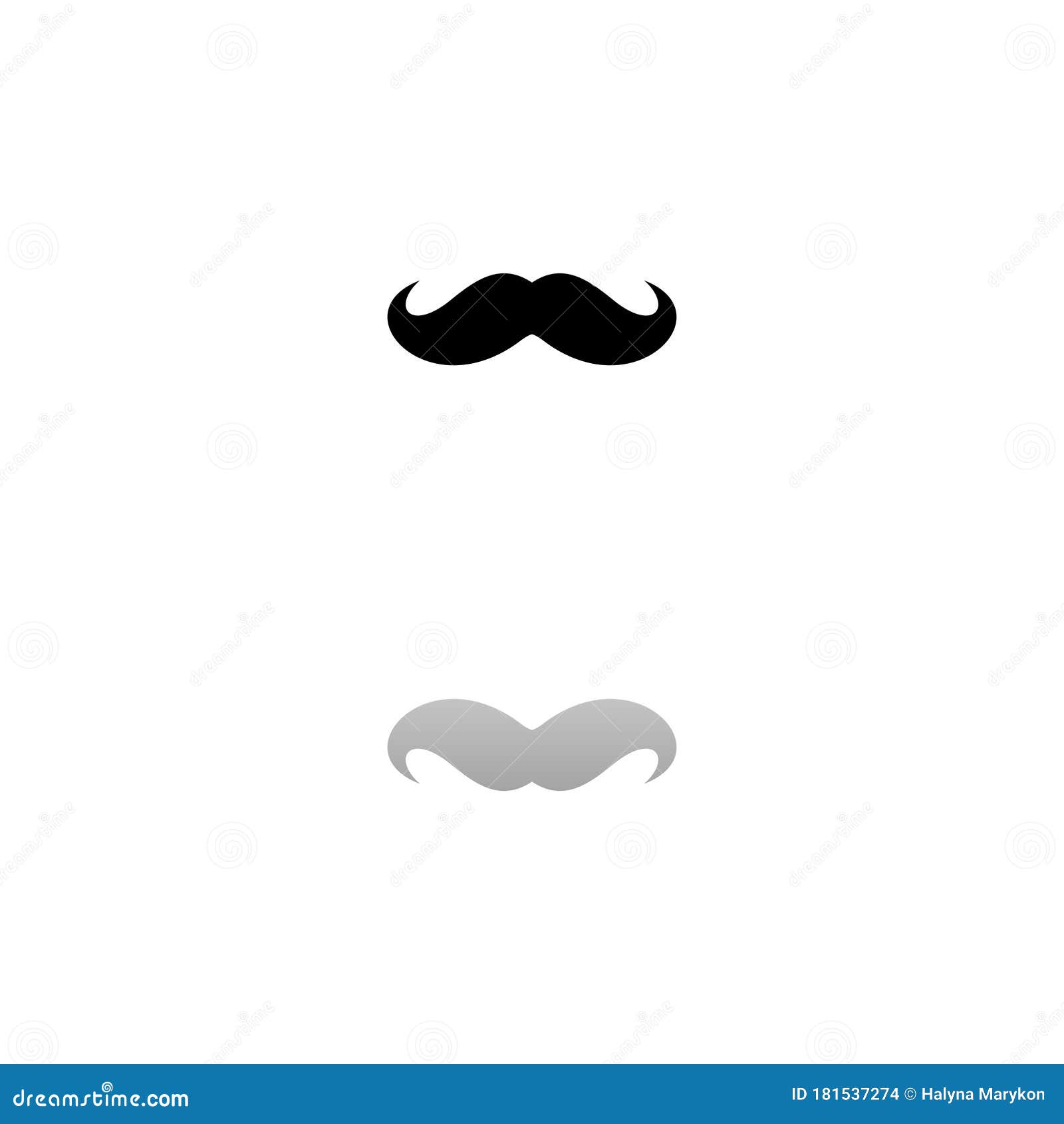 Whiskers icon flat stock illustration. Illustration of icon - 181537274
