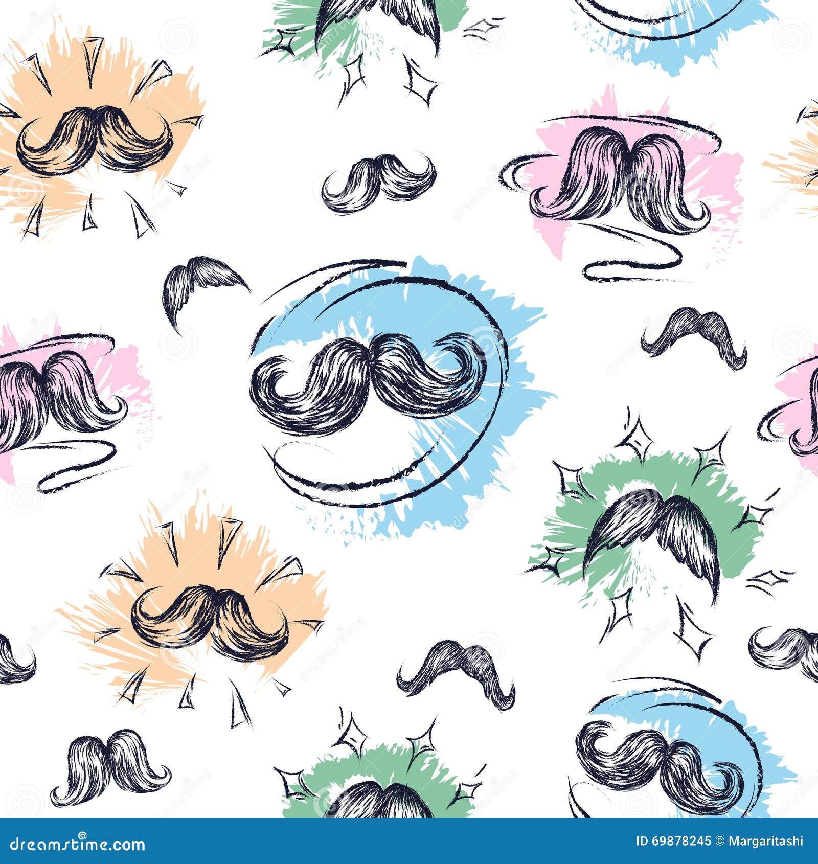 Mustache With Background Vector Illustration | CartoonDealer.com #35175838