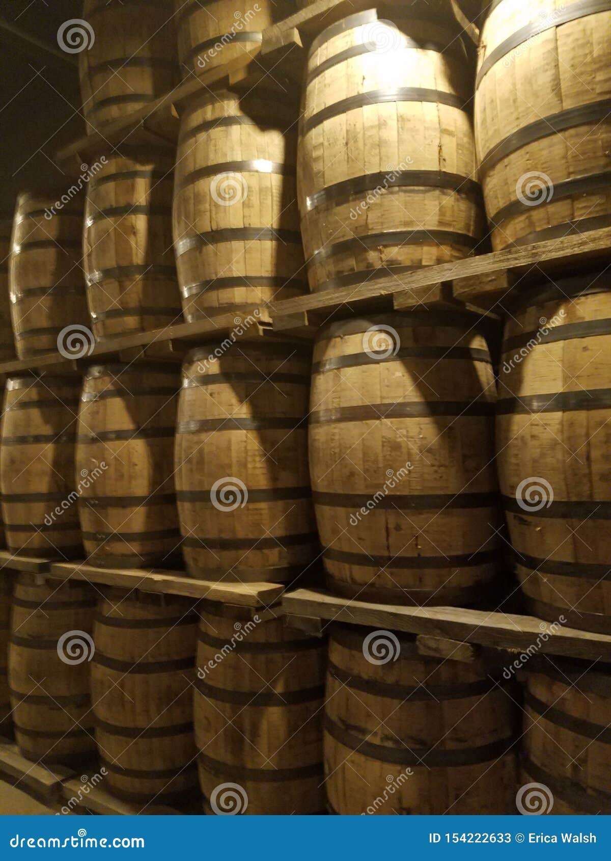 Whiskey Barrels stock image. Image of bourbon, distillery - 154222633