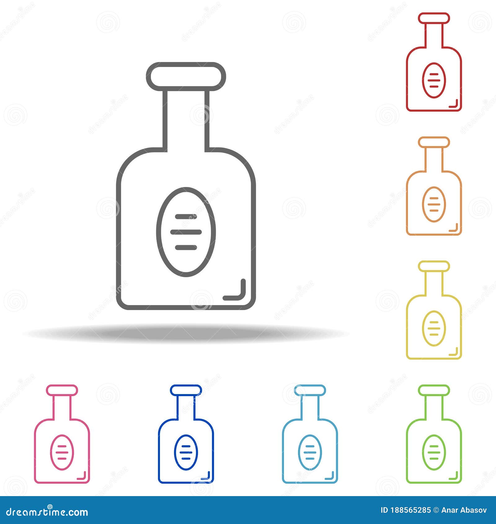 Whiskey Bottle Icon. Elements of Alcohol Drink in Multi Colored Icons ...