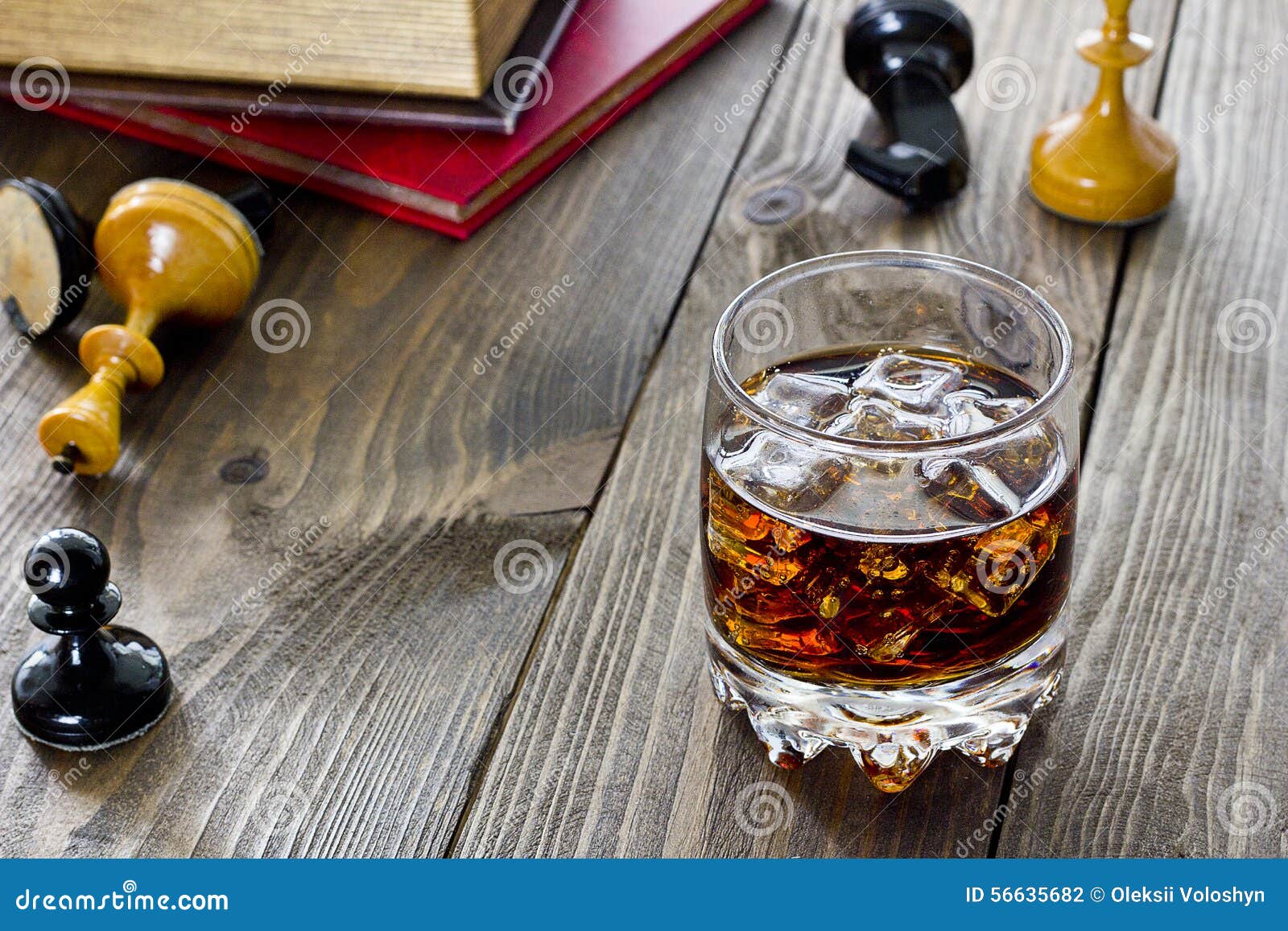 Whiskey and chess stock photo. Image of bourbon, activity - 56635682