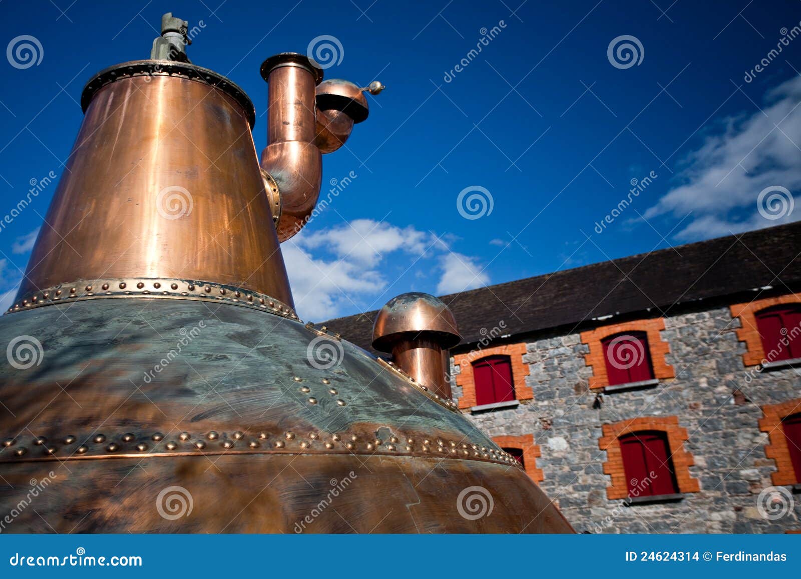 Whiskey Distillery Old Copper Washback in Ireland Stock Photo - Image ...
