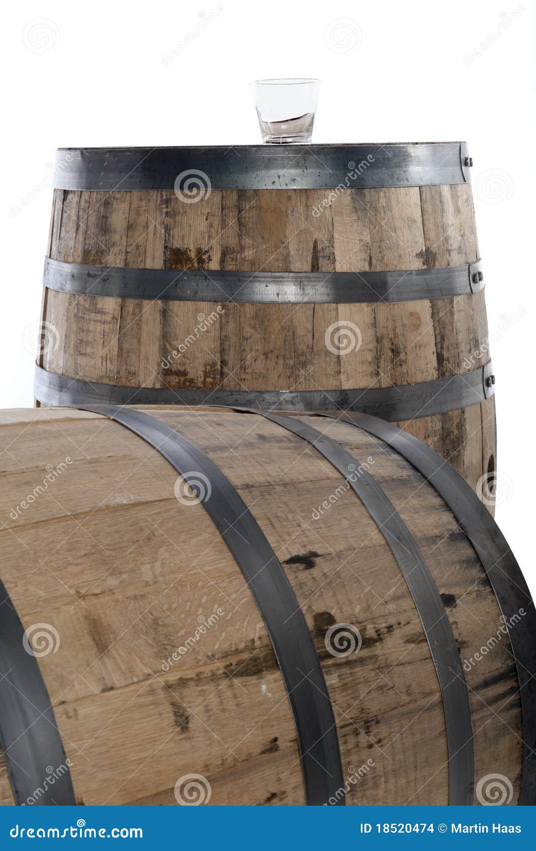 Whiskey Glass on Barrel Vertical Stock Photo - Image of storage, wood ...