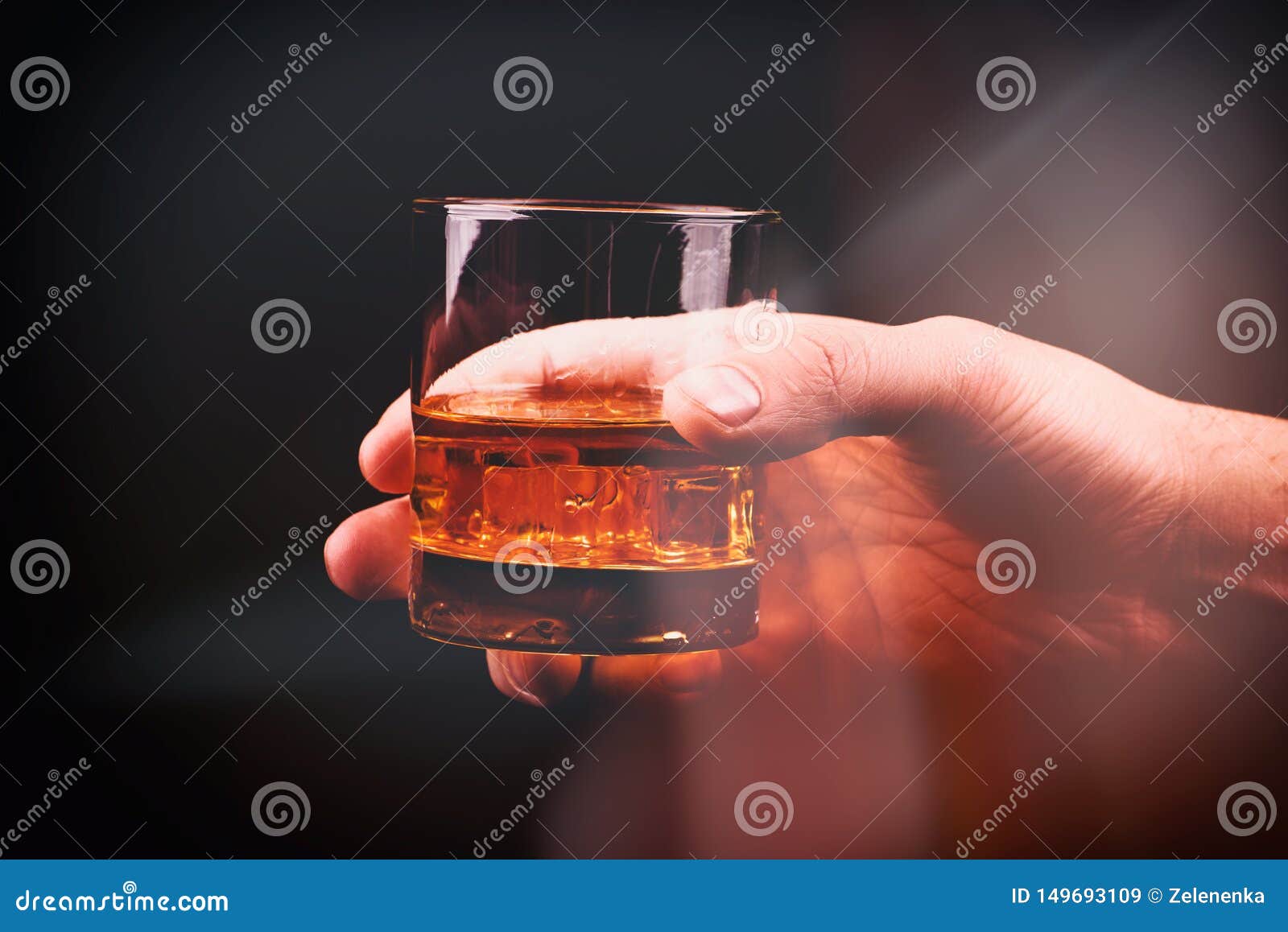 Whiskey Glass in a Hand of a Man Stock Image - Image of alcohol, luxury ...