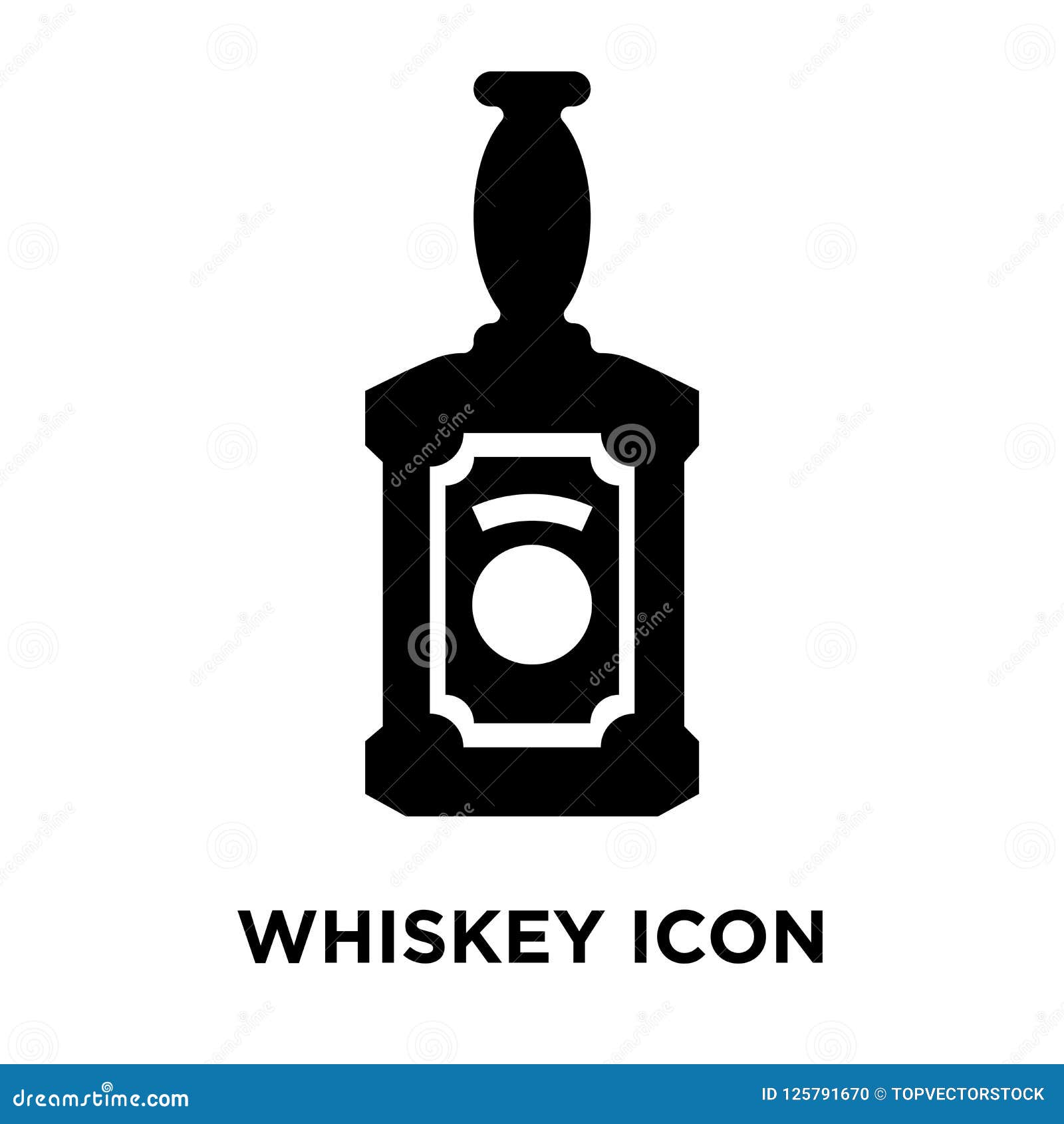 Whiskey Icon Vector Isolated On White Background Logo Concept O Stock Vector Illustration Of