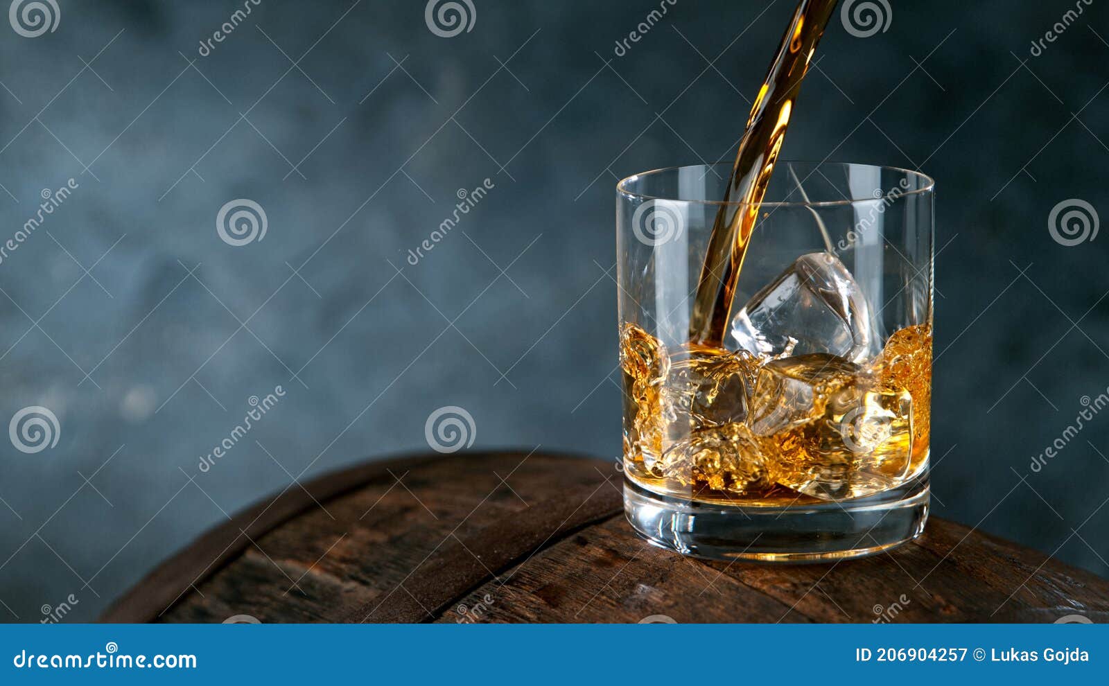 Whiskey Liquid Falling into Glass Stock Image - Image of move, table ...