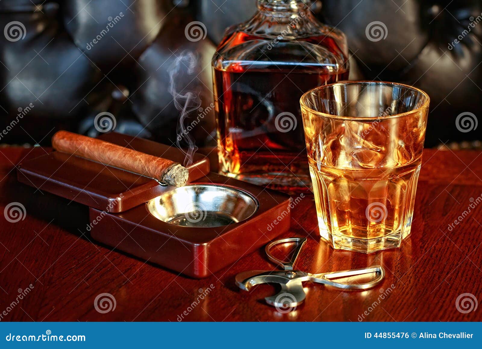 Whiskey och cigarr arkivfoto. Bild av rött, dyrt, män - 44855476