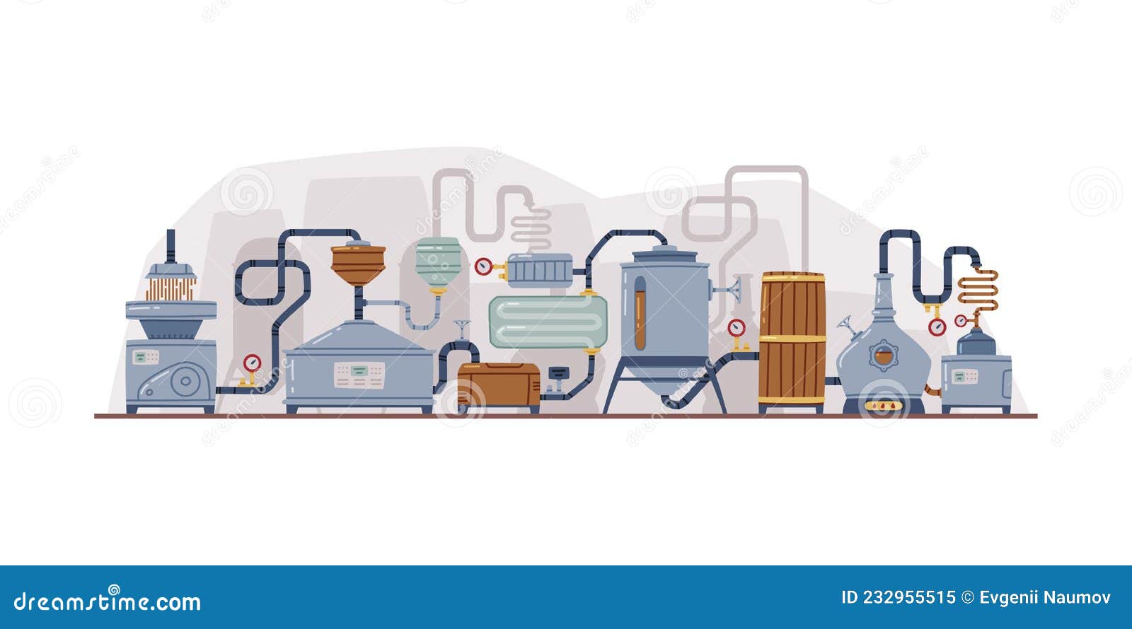 Whiskey Production Process. Distillation And Aging Whisky Infographics ...