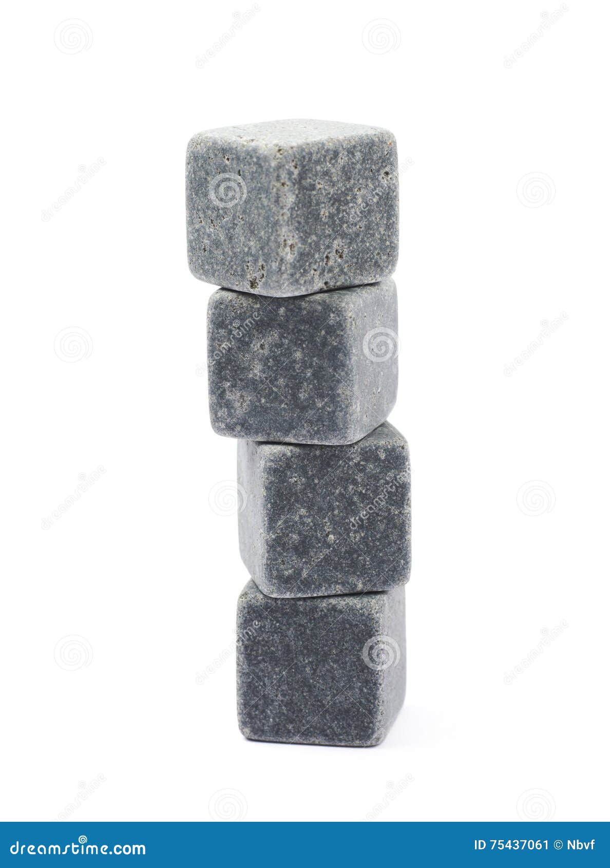Whiskey Stone Cube Composition Isolated Stock Image - Image of closeup ...