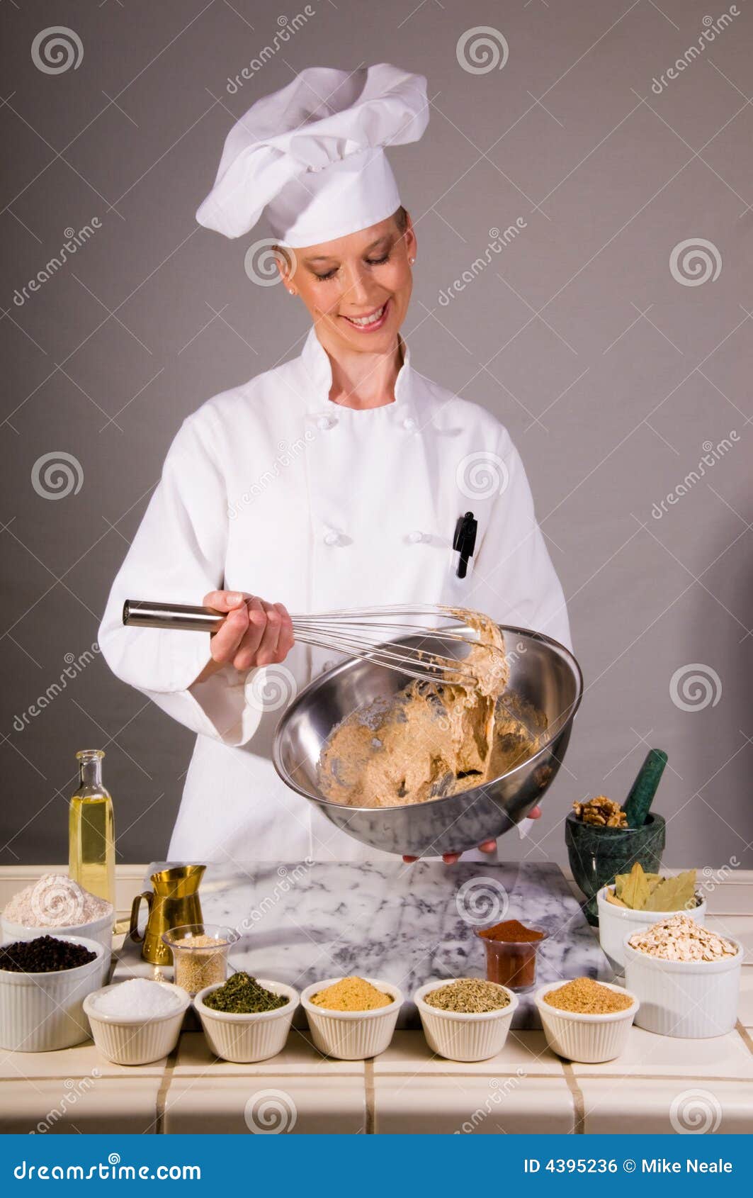 Whisking Wheat Bread Ingredients Stock Photo - Image of bakery, baker ...