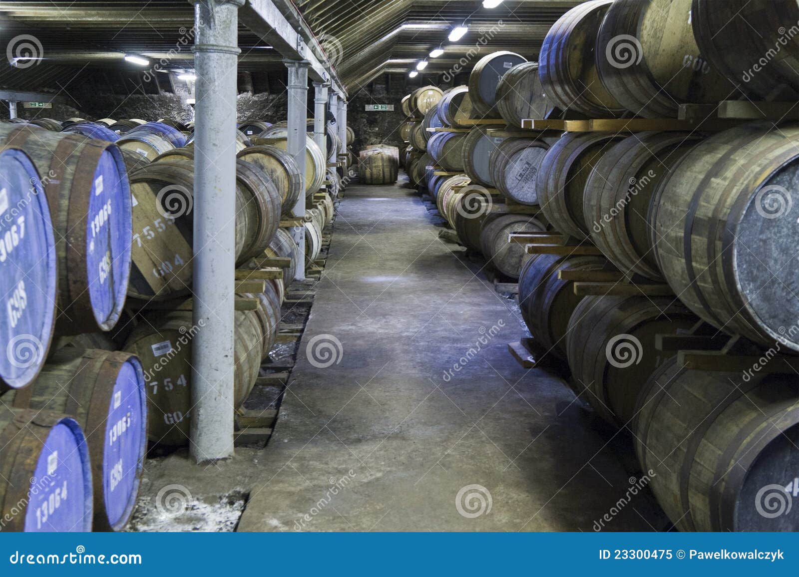 Whisky Barrels in a Distillery Stock Image - Image of whisky, drink ...