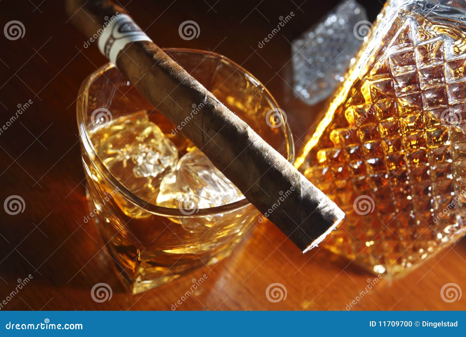 Whisky and cigar stock photo. Image of alcoholic, rare - 11709700